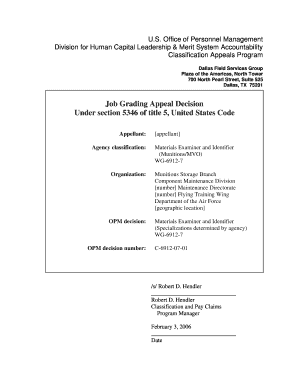 Fillable Online opm Under section 5346 of title 5, United States Code ...