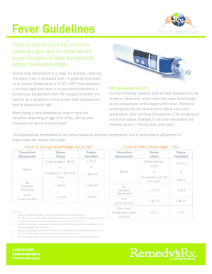 Fillable Online Fever Guidelines Fax Email Print - pdfFiller