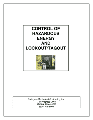 Fillable Online CONTROL OF HAZARDOUS ENERGY AND LOCKOUT/TAGOUT - web ...