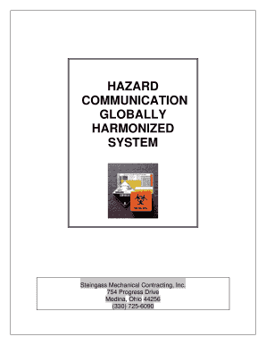 Fillable Online Hazard Communication Globally Harmonized System Fax ...