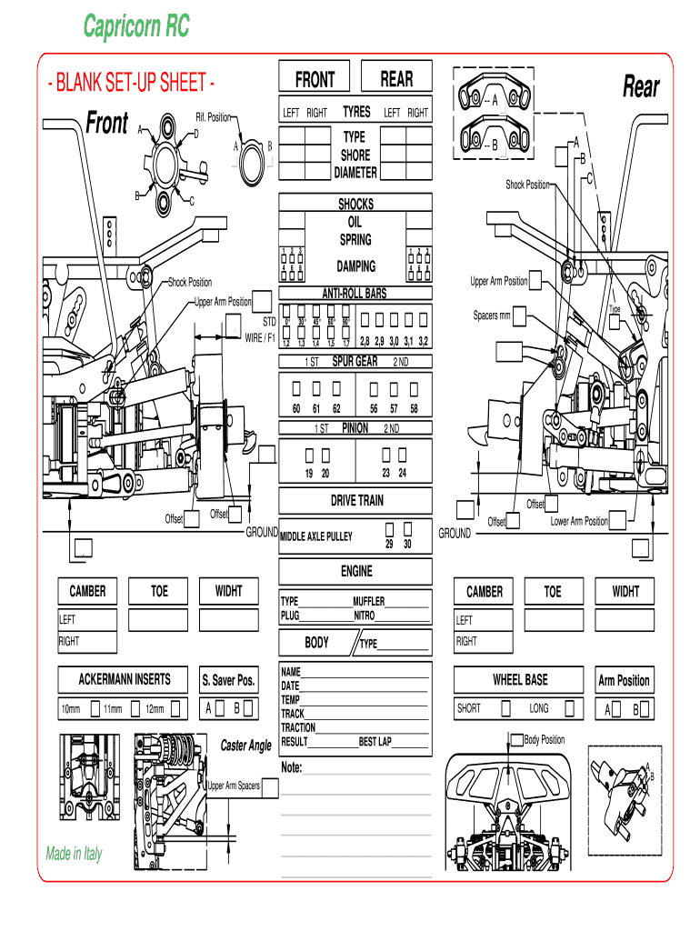 Fillable Online Manuale C08 step blank set up - CapricornRC Fax Email ...