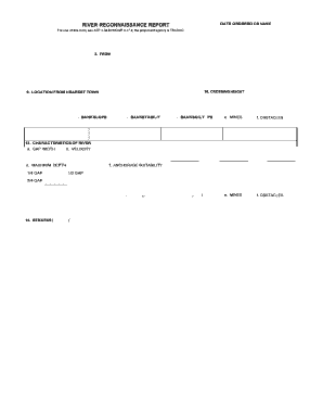 Dd Form 3016 River Reconnaissance Report 01 Feb 2016 - Fill Online ...