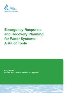 Fillable Online waterrf and Recovery Planning Fax Email Print - pdfFiller