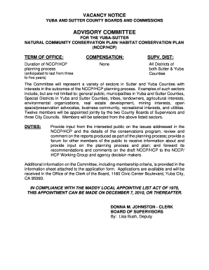 Fillable Online suttercounty NCCP-HCP Notice and bApplicationbpdf ...