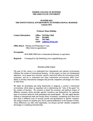 Fillable Online fisher osu Sample Syllabus - Fisher College of Business ...