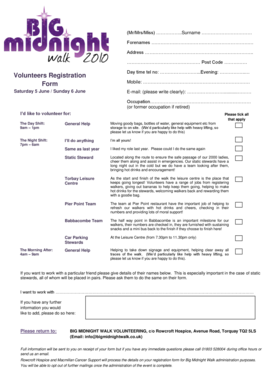 Fillable Online macmillan org Volunteers Registration Form - Macmillan ...