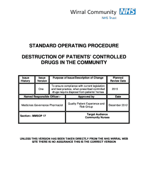 Fillable Online DESTRUCTION OF PATIENTS CONTROLLED Fax Email Print ...