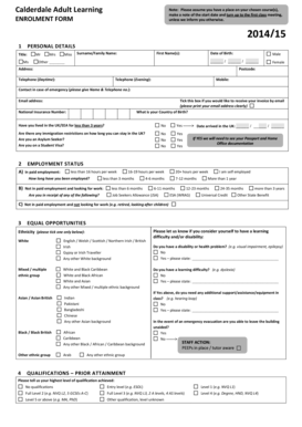 Fillable Online calderdale gov Adult learning courses booking form ...