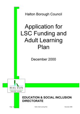 Fillable Online Application for LSC Funding and Adult Learning Plan ...