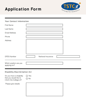 Fillable Online tes co DFES Number Fax Email Print - pdfFiller
