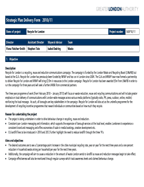 Fillable Online Recycle for London Fax Email Print - pdfFiller
