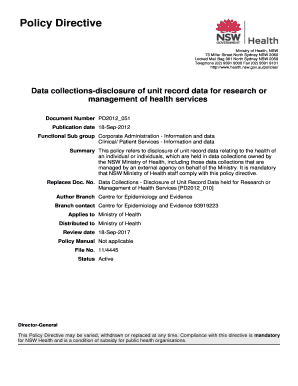 Fillable Online POLICY FRAMEWORK - NSW Health Fax Email Print - pdfFiller