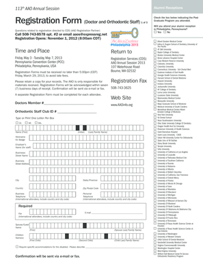 Fillable Online Time and Place Return to Registration Fax Web Site ...
