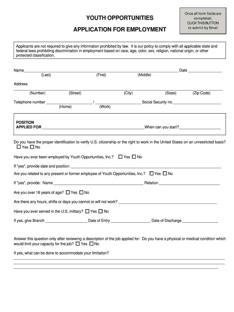 Fillable Online youthopp YOUTH OPPORTUNITY HOMES, INC. - Youth Opportunities Fax Email Print ...