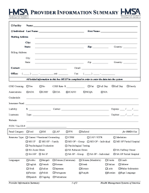 Fillable Online Provider Packet - HMSA Provider Portal Fax Email Print ...