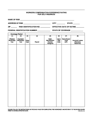 Fillable Online ERM 6 - New York Compensation Insurance Rating Board ...