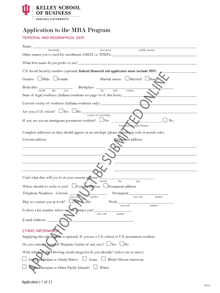 Fillable Online kelley iu APPLICATIONS MUST BE SUBMITTED ONLINE ...
