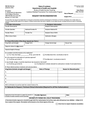 Fillable Online BHSF Form 96-A.doc. Drug Adjustment Form Fax Email ...