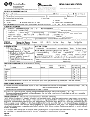 Fillable Online MembersHIp applIcatIon - Blue Cross and Blue Shield of ...