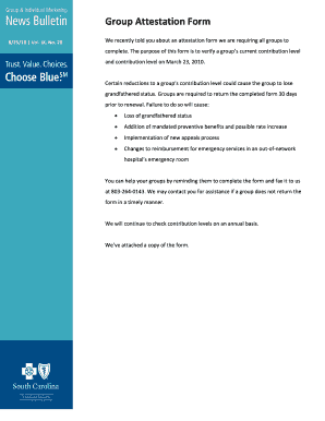 Fillable Online Group Attestation Form - Blue Cross and Blue Shield of ...
