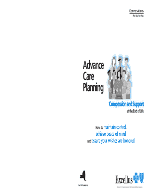 Fillable Online Advance Care Planning - Excellus BlueCross BlueShield ...