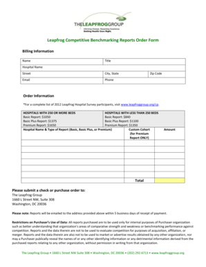 Fillable Online leapfroggroup Download a PDF version of the Order Form ...
