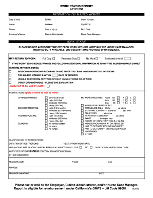 Fillable Online coa TREATMENT OF INJURY FORM - coa Fax Email Print ...