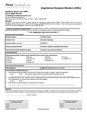 Fillable Online AngiotensinReceptorBlockers(ARBs) Fax Email Print ...