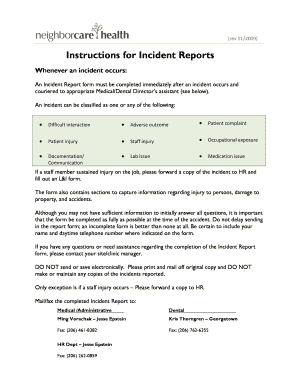 Fillable Online nnoha Incident Form - nnoha Fax Email Print - pdfFiller