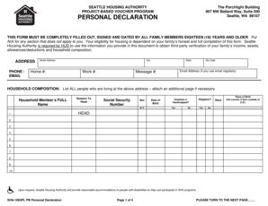 Fillable Online seattlehousing PERSONAL DECLARATION - Seattle Housing ...