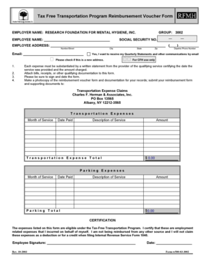 Fillable Online corporate rfmh Tax Free Transportation Program ...