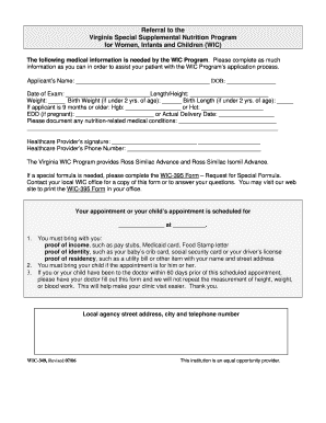 Fillable Online vahealth WIC Referral Form (pdf) - vahealth Fax Email ...