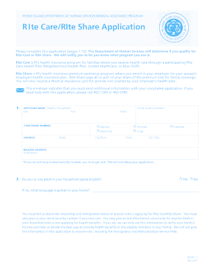 Fillable Online RIte Care/RIte Share Application - Community Plan ...