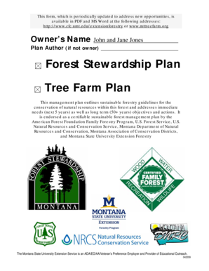 Fillable Online msuextension Sample Stewardship Plan JMR pdf - MSU ...