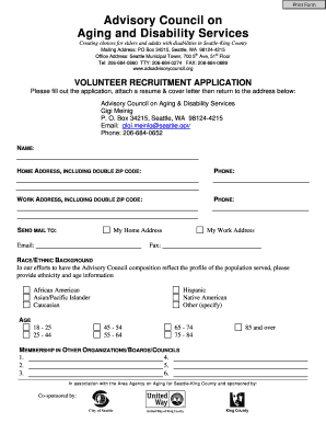 Fillable Online agingkingcounty Application form - Aging King County ...