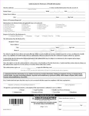 Fillable Online I hereby authorize to release medical information from the records of Fax Email ...