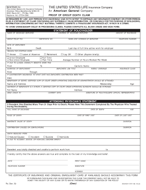 Fillable Online THE UNITED STATES LIFE Insurance Company Fax Email ...