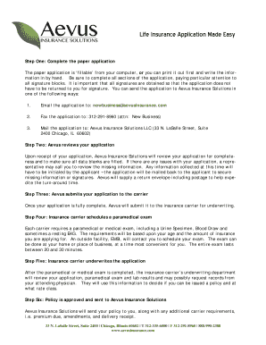 Fillable Online Life Insurance Application Made Easy Fax Email Print ...