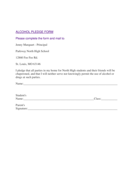 Fillable Online pkwy k12 mo ALCOHOL PLEDGE FORM - Parkway School ...