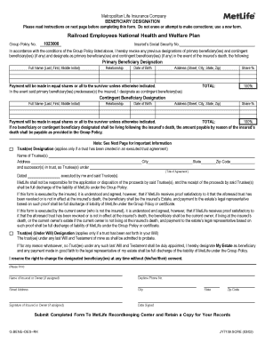 Fillable Online Beneficiary Form - NRLC Fax Email Print - pdfFiller
