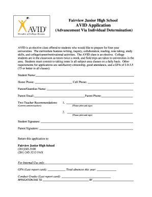 Fillable Online Fairview Junior High School Fax Email Print - pdfFiller