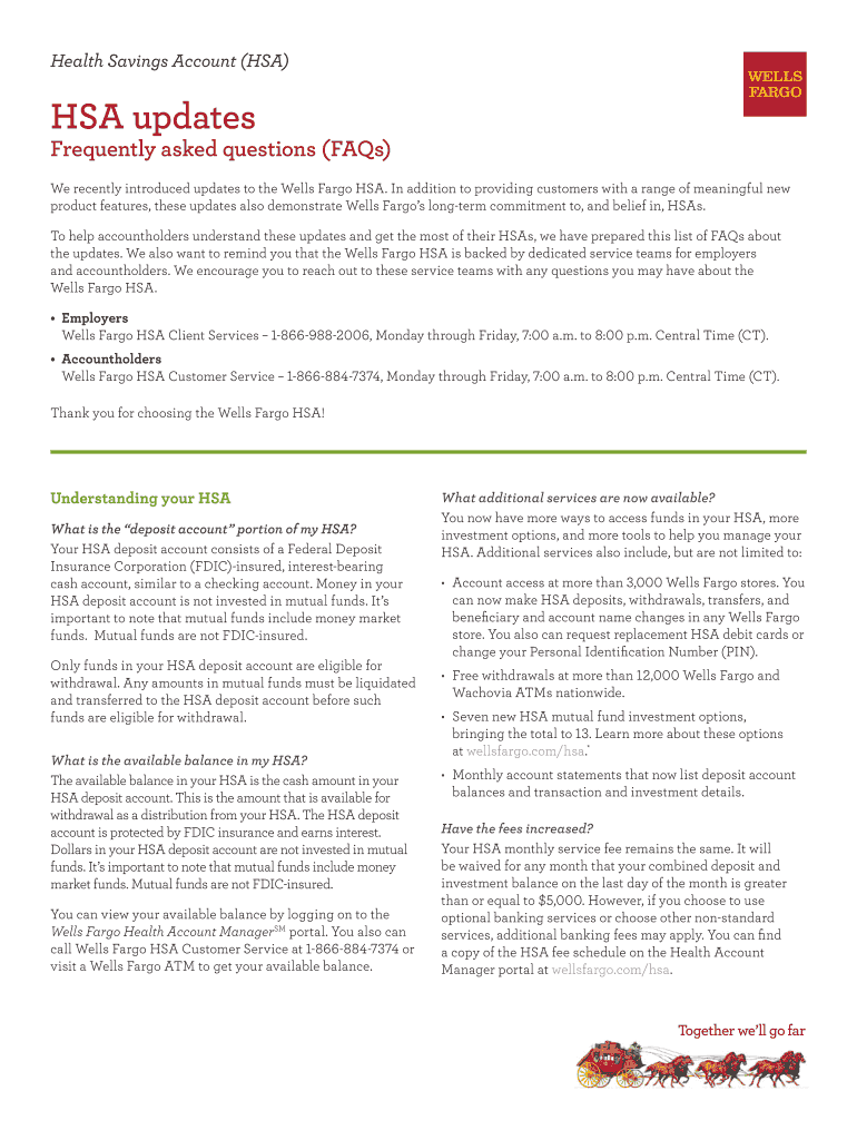 Fillable Online HSA FAQ's - Instant Benefits Fax Email Print - pdfFiller