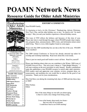 Fillable Online POAMN Network News Fax Email Print - pdfFiller