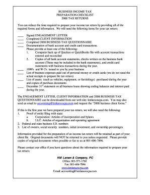 Fillable Online BUSINESS INCOME TAX Fax Email Print - pdfFiller