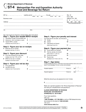 Fillable Online MPEA Food and Beverage Tax Return - FormSend Fax Email ...