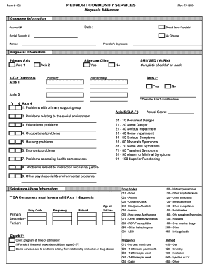Fillable Online CCS Diagnosis Addendum.xls Fax Email Print - pdfFiller