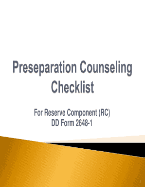 Fillable Online For Reserve Component (RC) DD Form 2648-1 - taa program ...