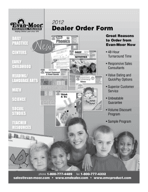 Fillable Online Dealer Order Form - Dealers! Fax Email Print - pdfFiller