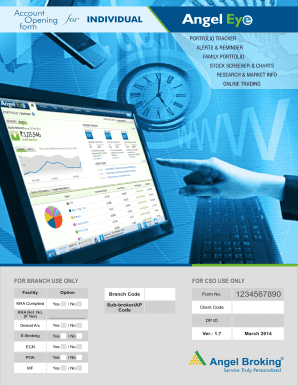Fillable Online angel account opening form indivisual Fax Email Print ...