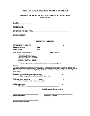Fillable Online Employee Travel Voucher Fax Email Print - pdfFiller